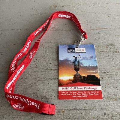2016 OPEN GOLF CHAMPIONSHIP @ ROYAL TROON GOLF ZONE PASS & LANYARD ...