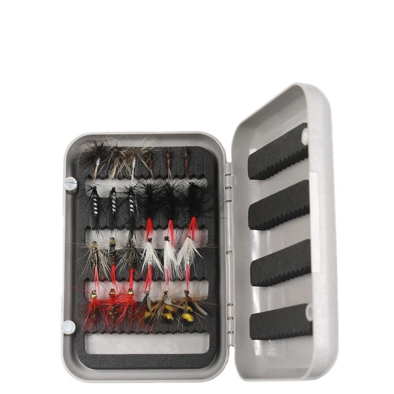 Dry/ Wet Fly Fishing Flies Box Kit Assortment Trout Bass Nymphs ...