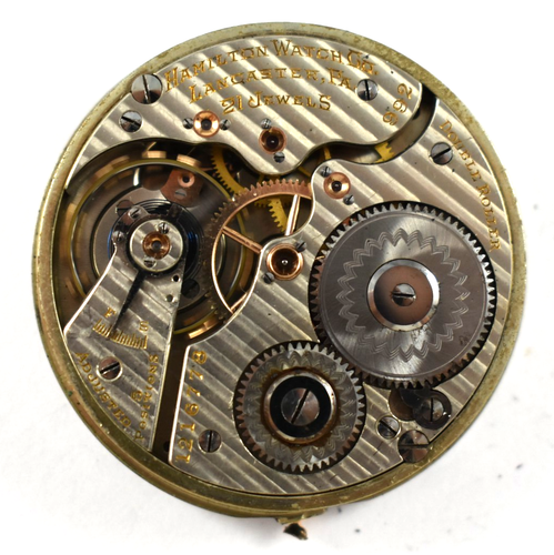 Vintage Hamilton RR Grade 992 16s 21J DS Dial OF Pocket Watch Movement ...