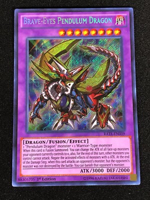 Yugioh Brave-Eyes Pendulum Dragon RATE-EN039 1st Secret X3 (NM) | eBay