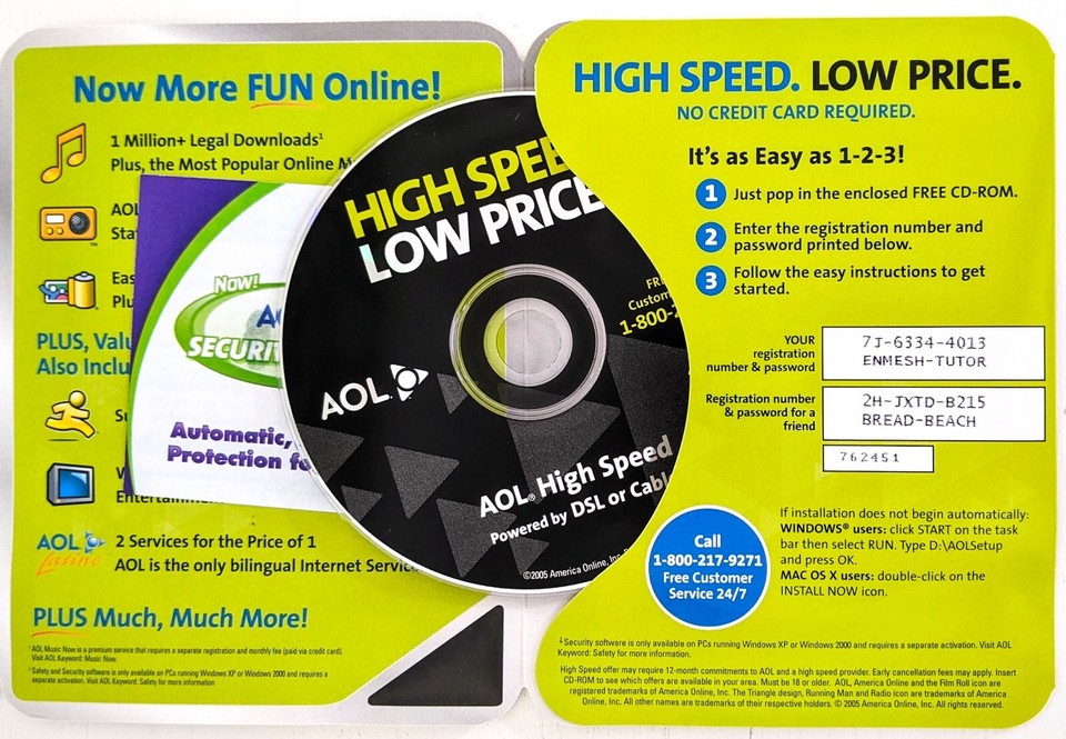 "True Broadband" America Online Collectible / Install Disc, Vintage AOL ...