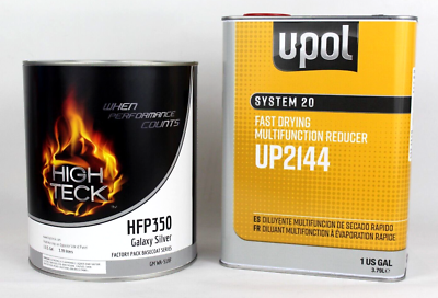 Galaxy Silver Basecoat Paint Gallon & Fast Reducer GM WA519F HFP350 ...