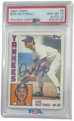 1984 Topps Don Mattingly #8 Rookie Autograph PSA 10 Auto 10 | eBay