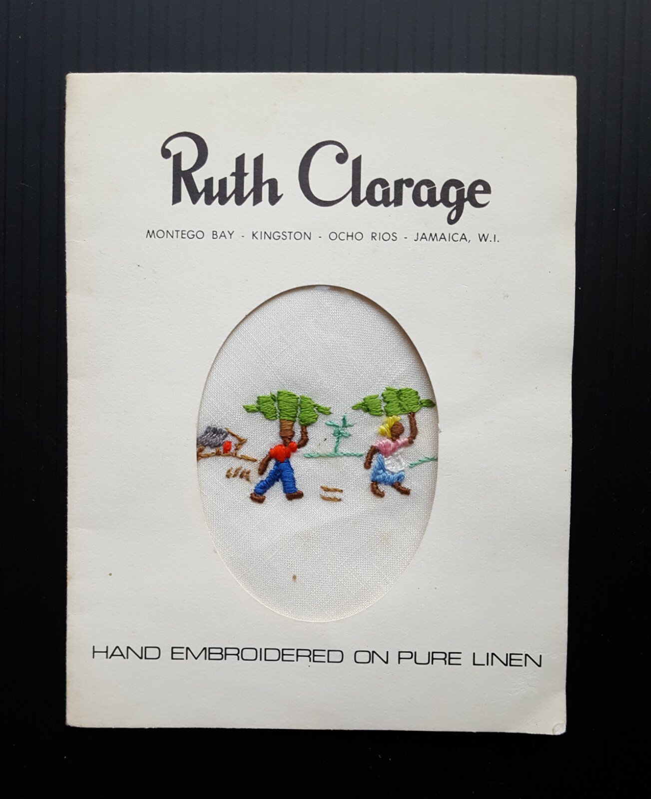 Vintage Ruth Clarage Hand Embroidered Linen Handkerch… - Gem