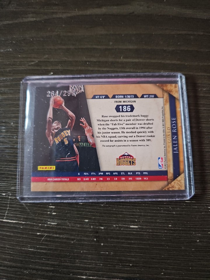 2010-11 Gold Standard - JALEN ROSE Autograph - BULLS #d/299 | eBay