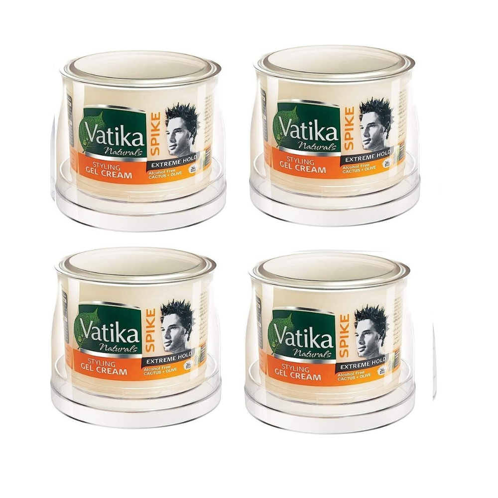 4 x Vatika Naturals Styling Gel Cream Spike Extreme Hold Cactus & Olive ...
