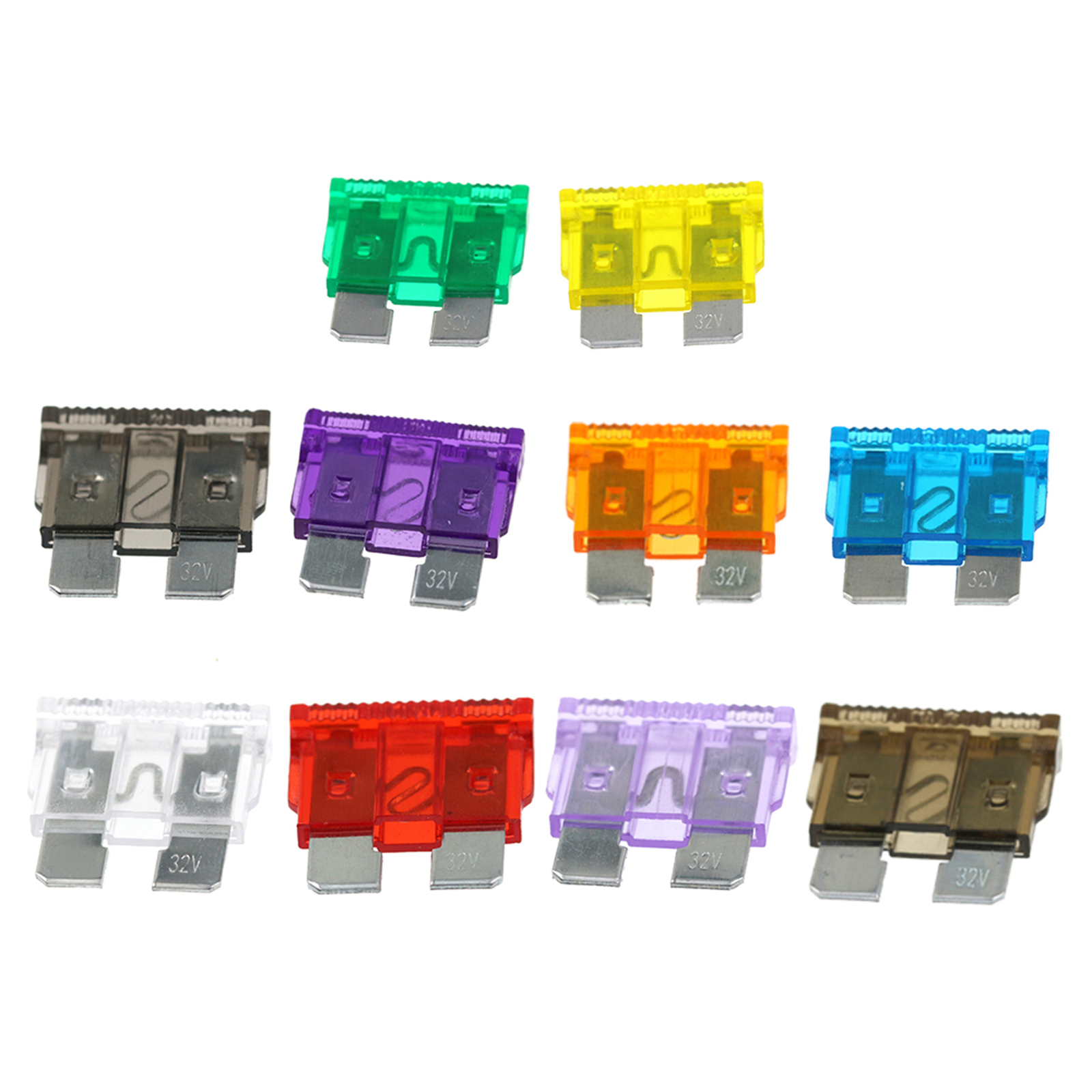100PCS Car Fuses Assortment Kit -type Automotive Fuses Standard & J0T4 ...