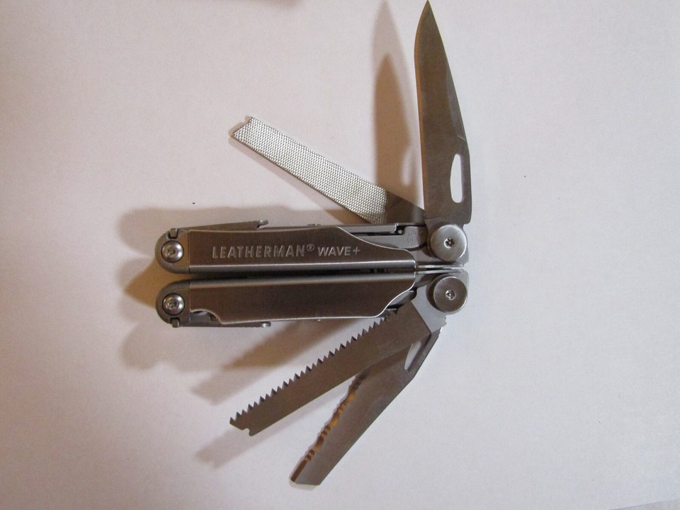 (LEATHERMAN) "WAVE-PLUS-MULTI-TOOL" 18-TOOLS W/BLK-NYLON SHEATH (NO-BOX ...