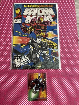 IRON MAN #291 KEVIN HOPGOOD COVER 1993 WAR MACHINE MARVEL MASTERPIECES ...