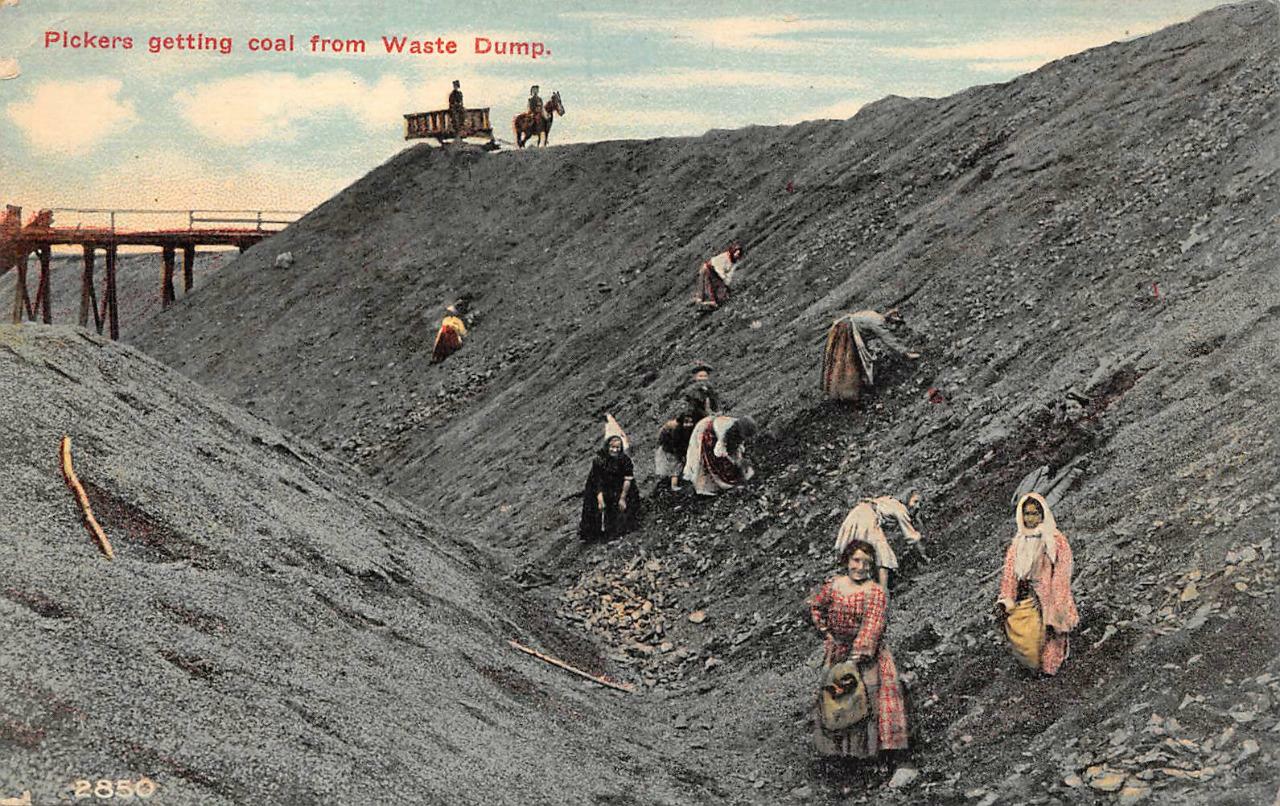 PICKERS GETTING COAL FROM WASTE DUMP PENNSYLVANIA POSTCARD (c. 1910) | eBay