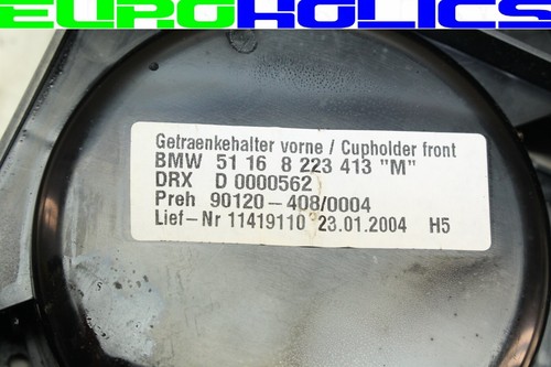 OEM BMW E65 745li 02-05 Front Cupholder Center Console Insert ...