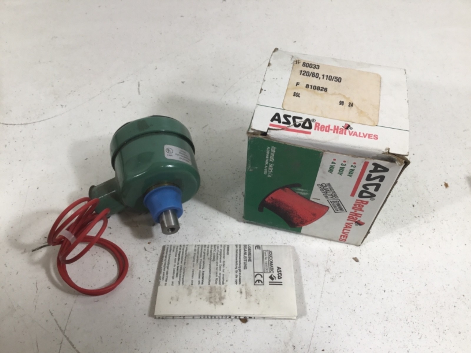 ASCO+80033+Solenoid+Air+Operated+2+Way+Valve for sale online | eBay