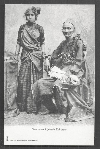 Atjeh Aceh native Couple Costume Sumatra Indonesia ca 1899 | eBay