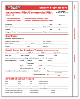 ASA Student Flight Records: Instrument & Commercial - ASA-SFR-IC6 | eBay