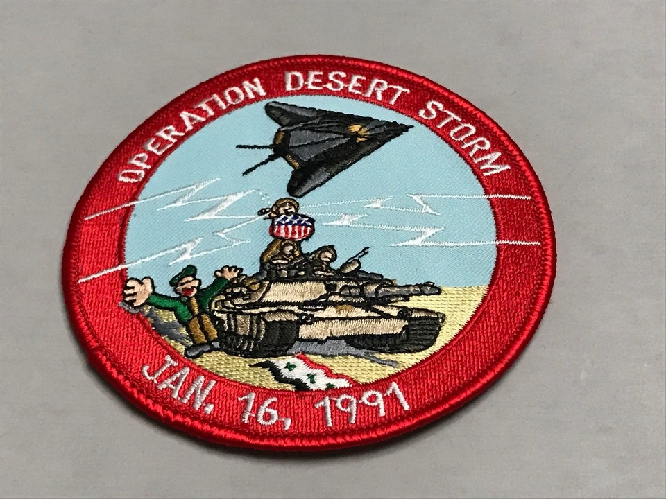 Operation Desert Storm Patch, dated patch, patch with plane, military ...