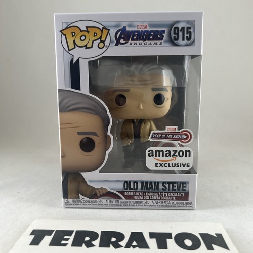 Funko Pop! Vinyl: Marvel - Old Man Steve - Amazon (Exclusive) #915 for ...