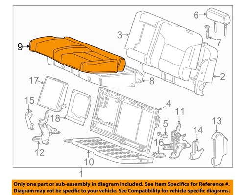GM OEM 06-19 HHR Seats Tracks Rear Seat Components-Seat Cover 84550013 ...