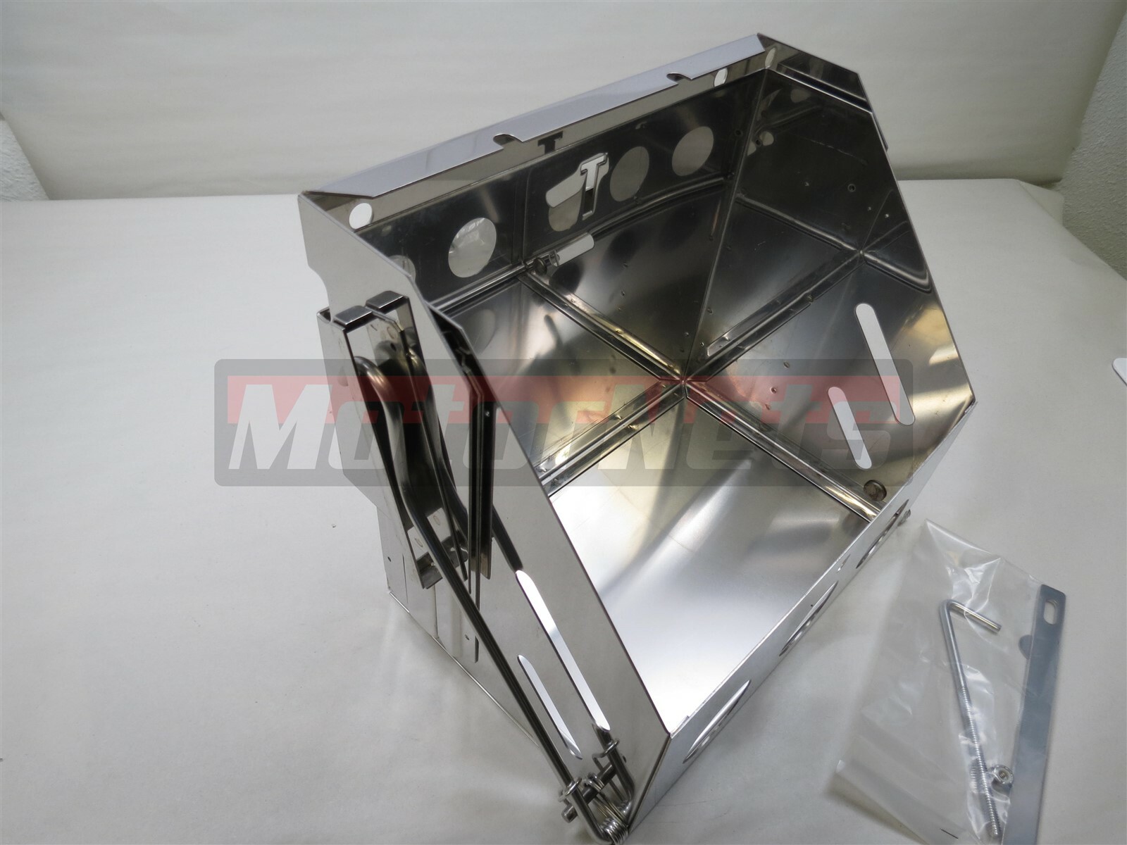 Polish STAINLESS drop-down Battery Box 10.5x7x8 Hot Street Rod Racing ...