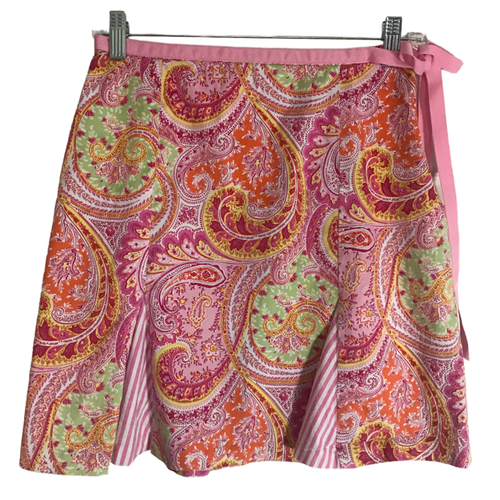 Bushwacker Women's Skirt Paisley and Stripes Size 4 Side Zip Colorful ...