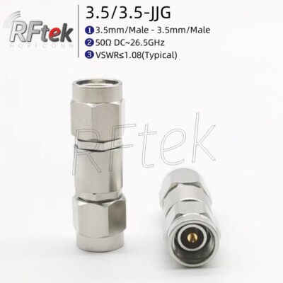 3.5mm Male To 3.5mm Male DC-26.5GHz RF Microwave Connector MMwave Test ...