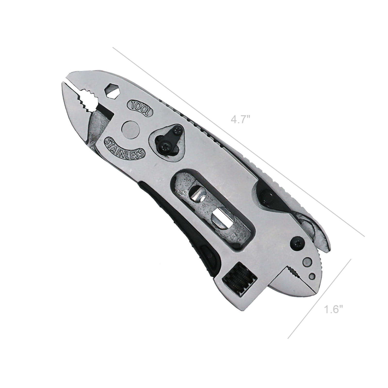 Multi Tool Knife Set Adjustable Wrench Screwdriver Jaw Pliers Survival ...
