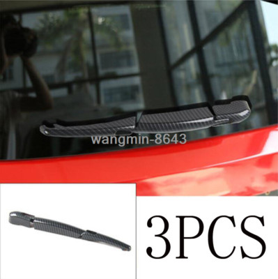 3PCS Carbon Fiber Style Rear Window Wiper Cover Trim For Jeep Renegade ...