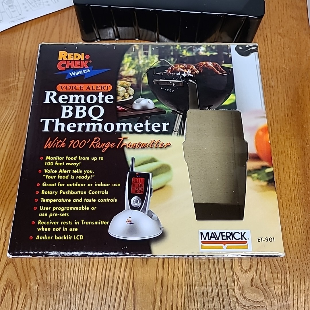Maverick Voice Alert Remote Oven Thermometer & Timer Redi Chek Wireless ...
