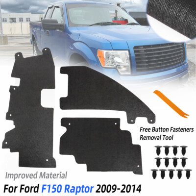 3PCS Radiator Air Deflector Set w/ Fasteners For 2009-2014 Ford F-150 ...