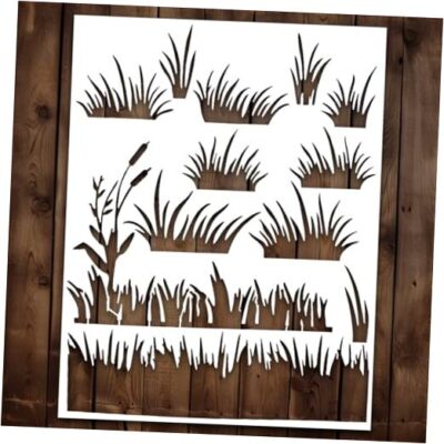 Grass Stencil | Reusable Grass Nature Wall Camouflage Stencils for ...