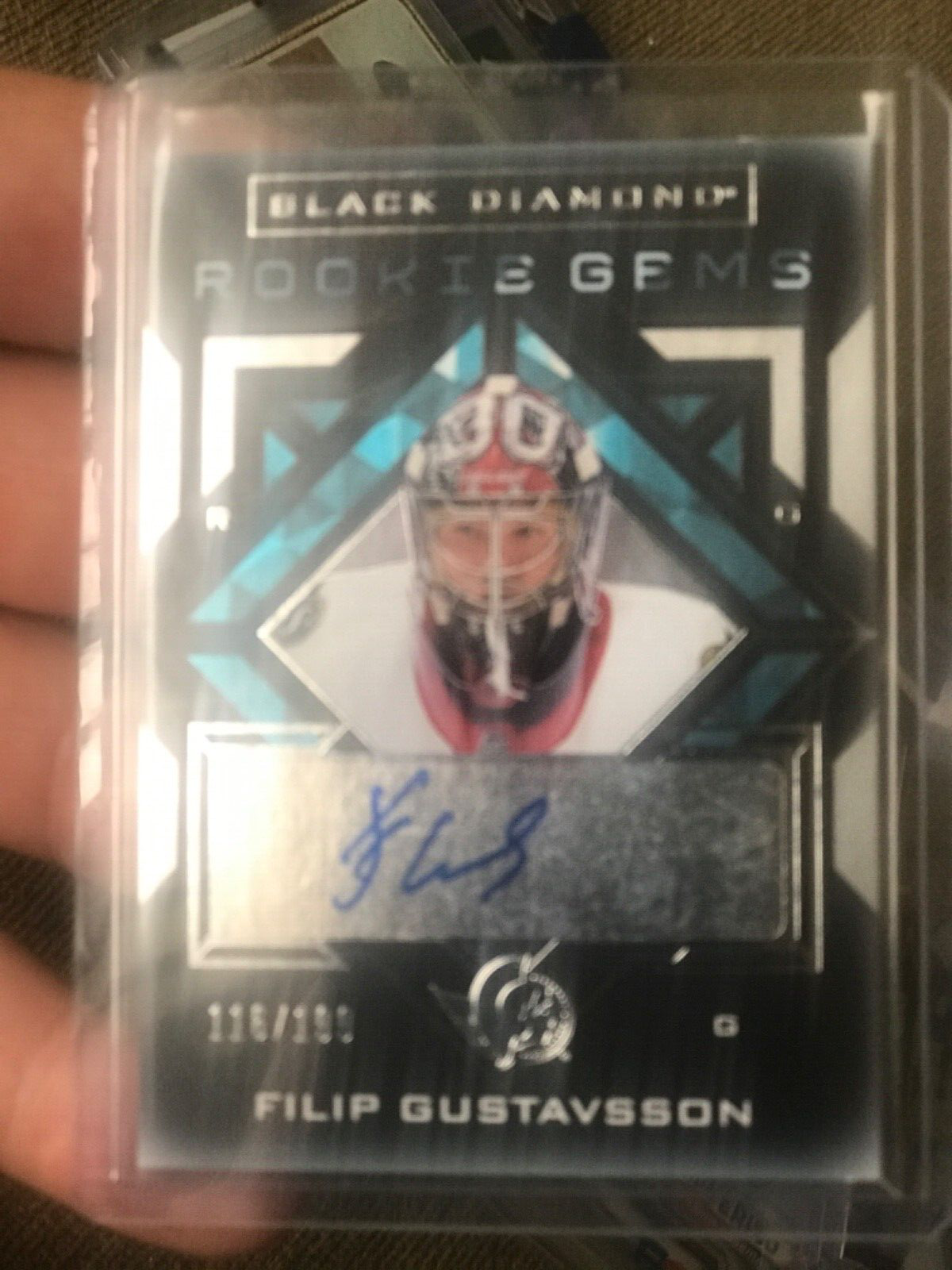 2021-22 Upper Deck Black Diamond - Rookie Gems Filip Gustavsson #RG-FG ...