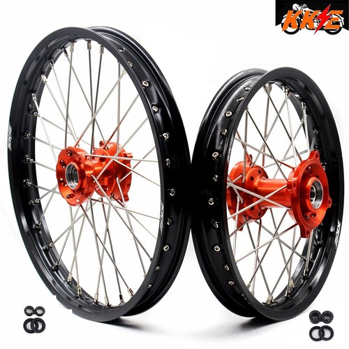 KKE 19/16 Kid's Big Spoke Wheels Rims Set Fit KTM SX85 2003-2020 Orange ...