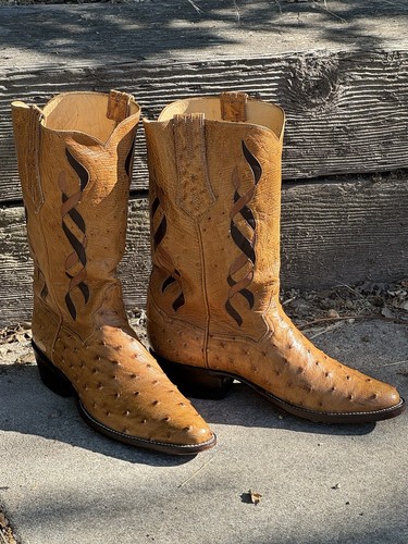 Caboots Custom Full Ostrich Cowboy Boots, size 9D | eBay
