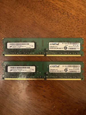 Crucial PC2-6400 4 GB DIMM 800 MHz DDR2 SDRAM Memory (CT2KIT25664AA800 ...