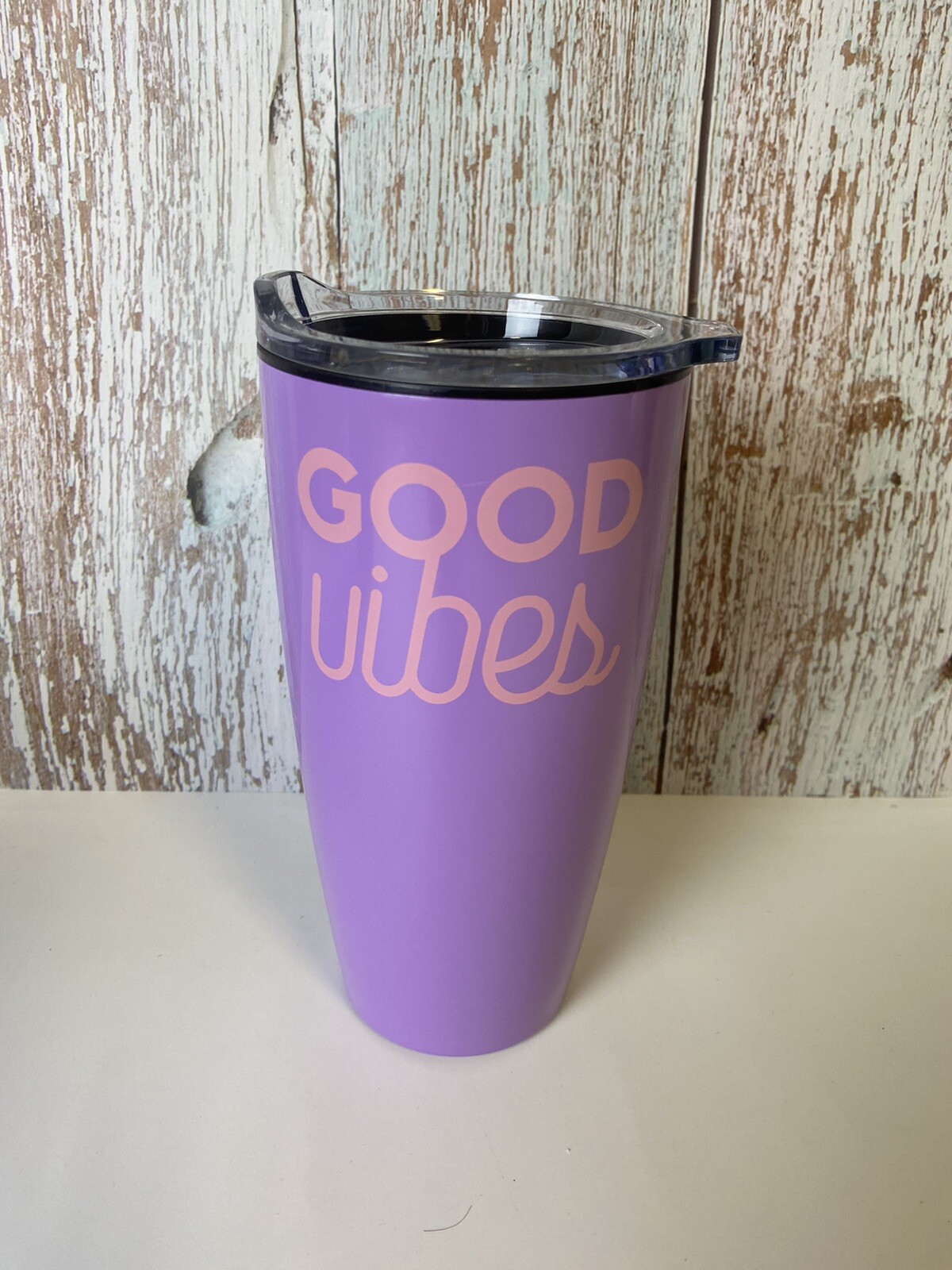 Stainless Steel Tumbler w/ Plastic Inner Liner 20 oz w/ Lid Purple ...