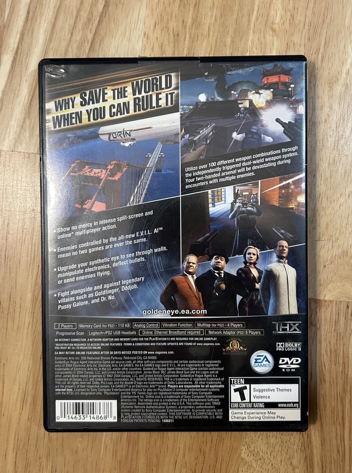 GoldenEye: Rogue Agent 007 (Sony PlayStation 2, 2004) PS2 TESTED No ...