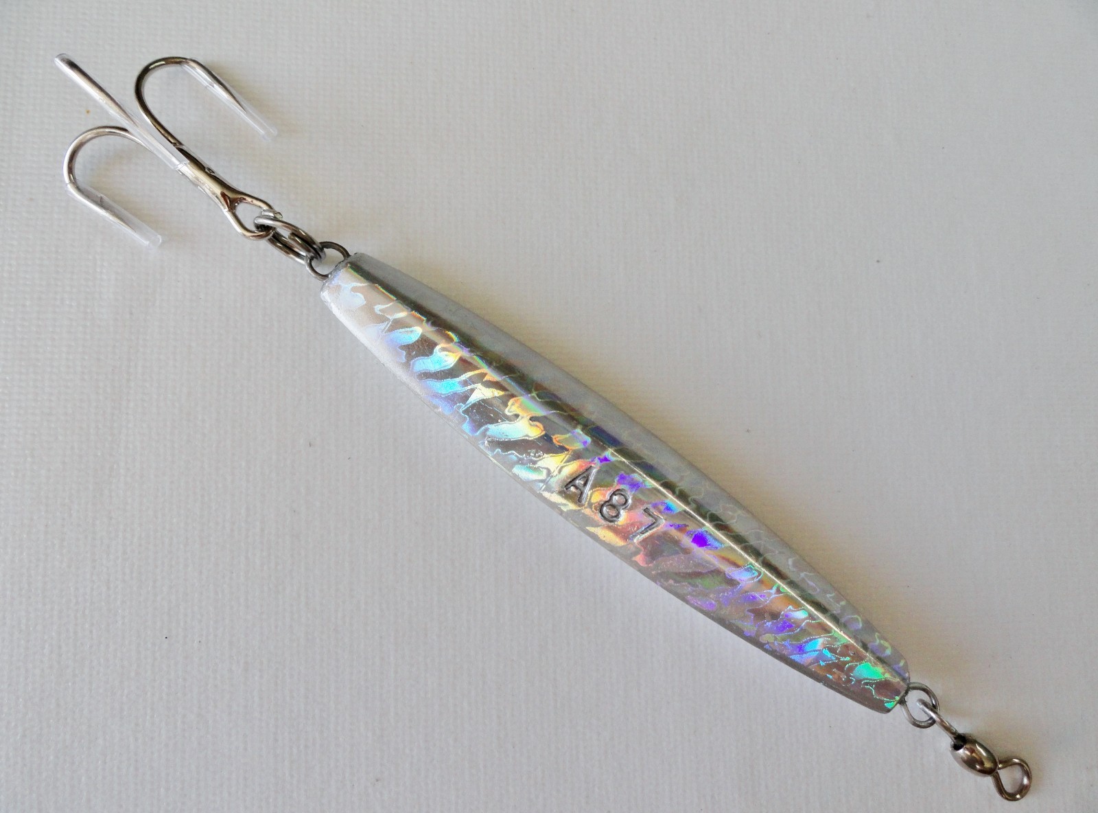 Diamond Jig 8oz Holographic Saltwater Fishing Lures w/ Treble Hook ...
