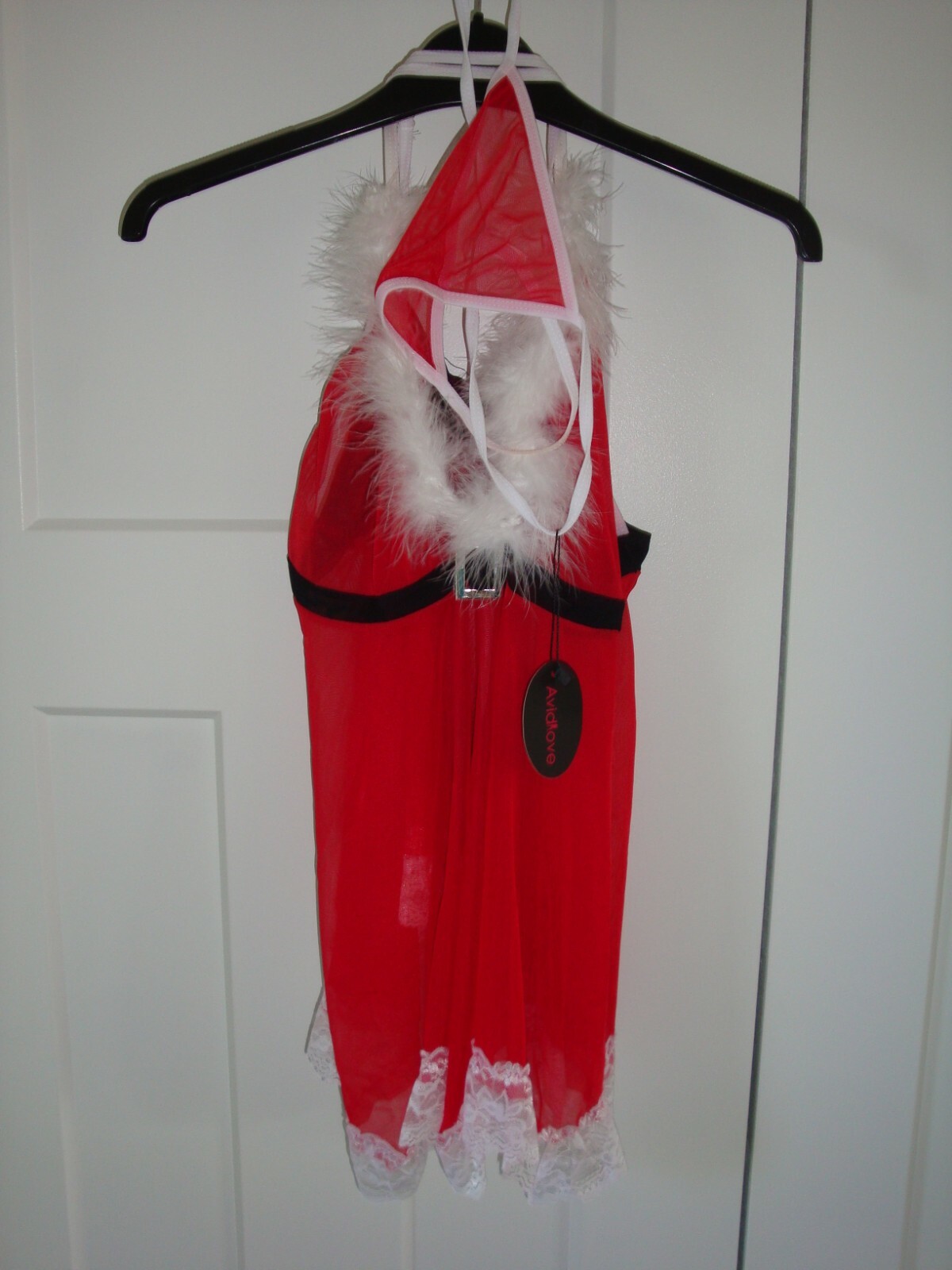 Avidlove Christmas Lingerie for Women Red Santa Babydoll Lingerie Dress ...