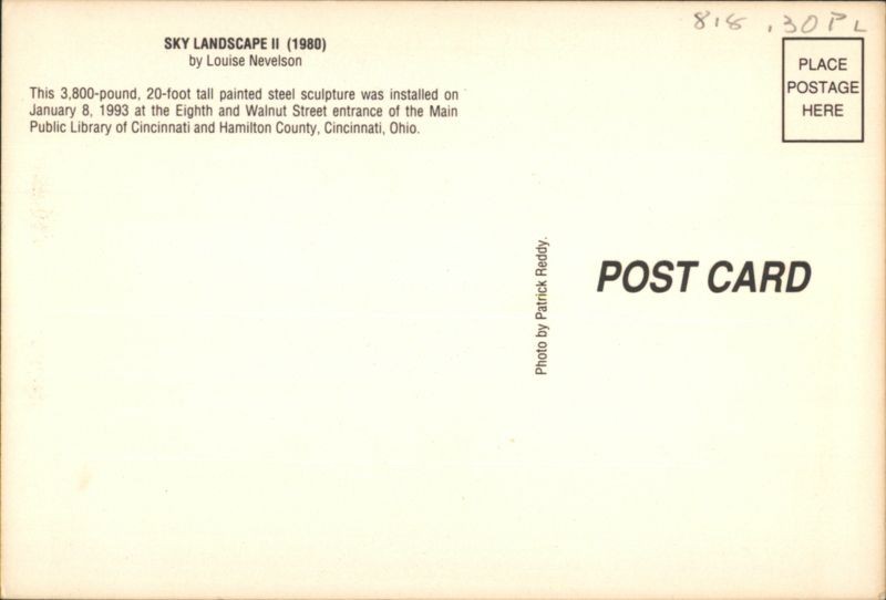 Cincinnati,OH Sky Landscape II Louise Nevelson,Steel Sculpture Patrick ...
