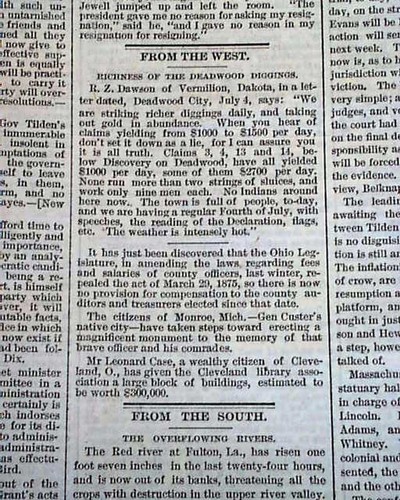 ew. CUSTER'S MASSACRE Battle of Little Bighorn Chief Sitting Bull 1876 ...