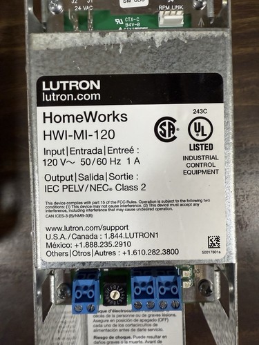Lutron HomeWorks Interactive HWI-MI-120 120 V~ Module Interface- No ...
