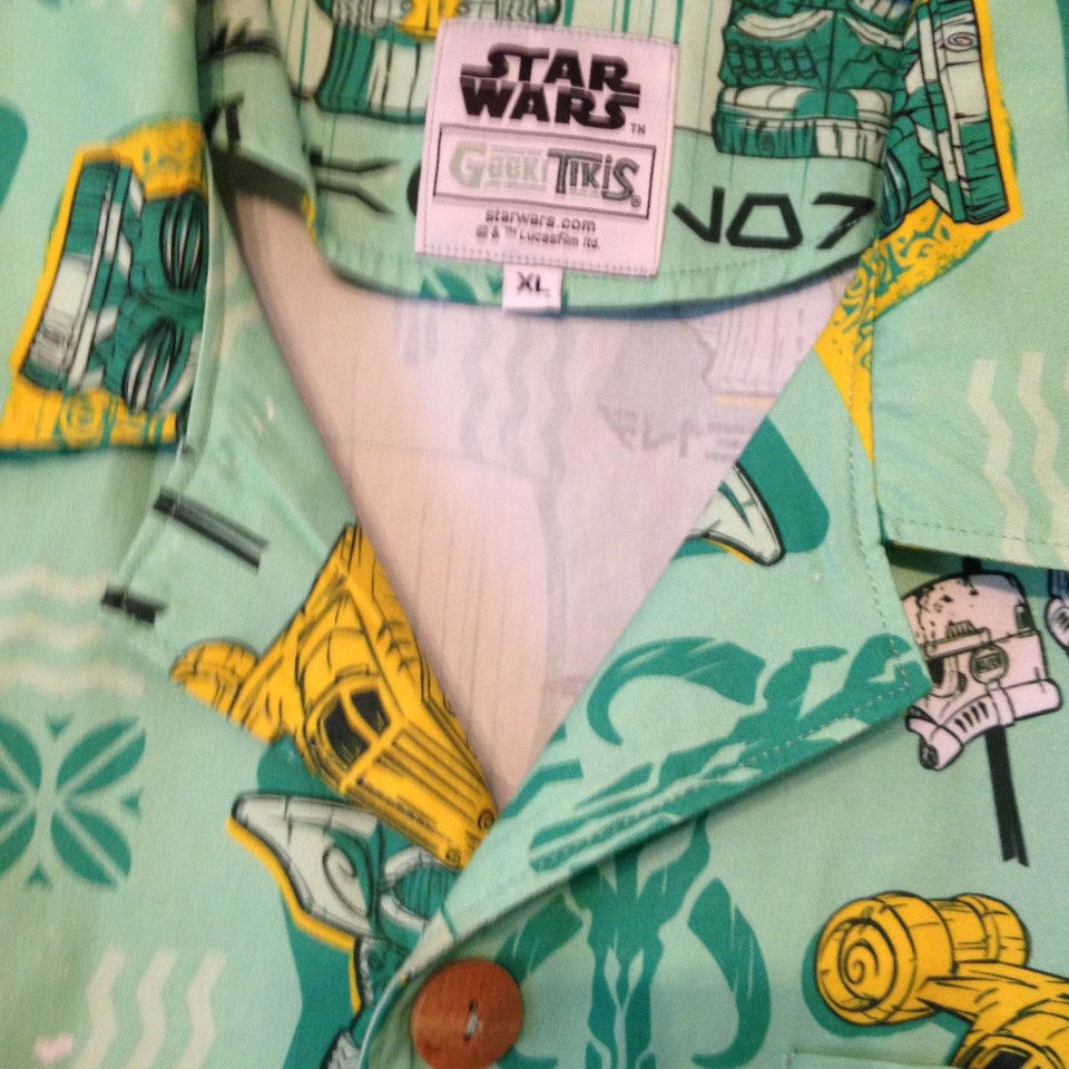 STAR WARS THE MANDALORIAN GEEKI TIKIS MEN'S ALOHA SHIRT - SIZE XL | eBay