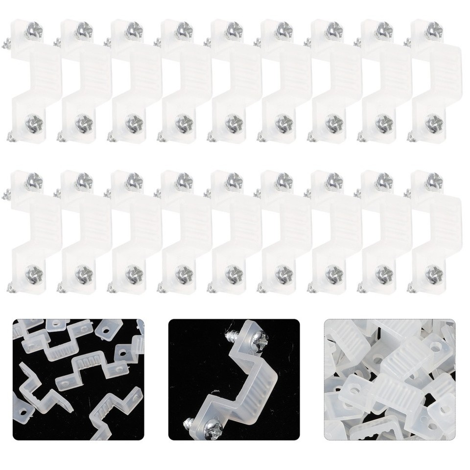 100 Pcs Led Light Clips Silicone Bracket Strip Light Mounting Clips For ...