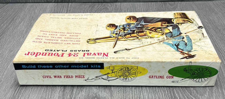 Vintage Palmer Plastics Naval 24 Pounder Brass Cannon Model Kit ...