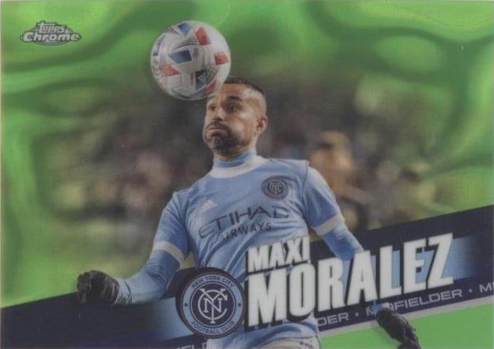 2022 Topps Chrome MLS - Maxi Moralez #175 Neon Green Lava Refractor /99 ...