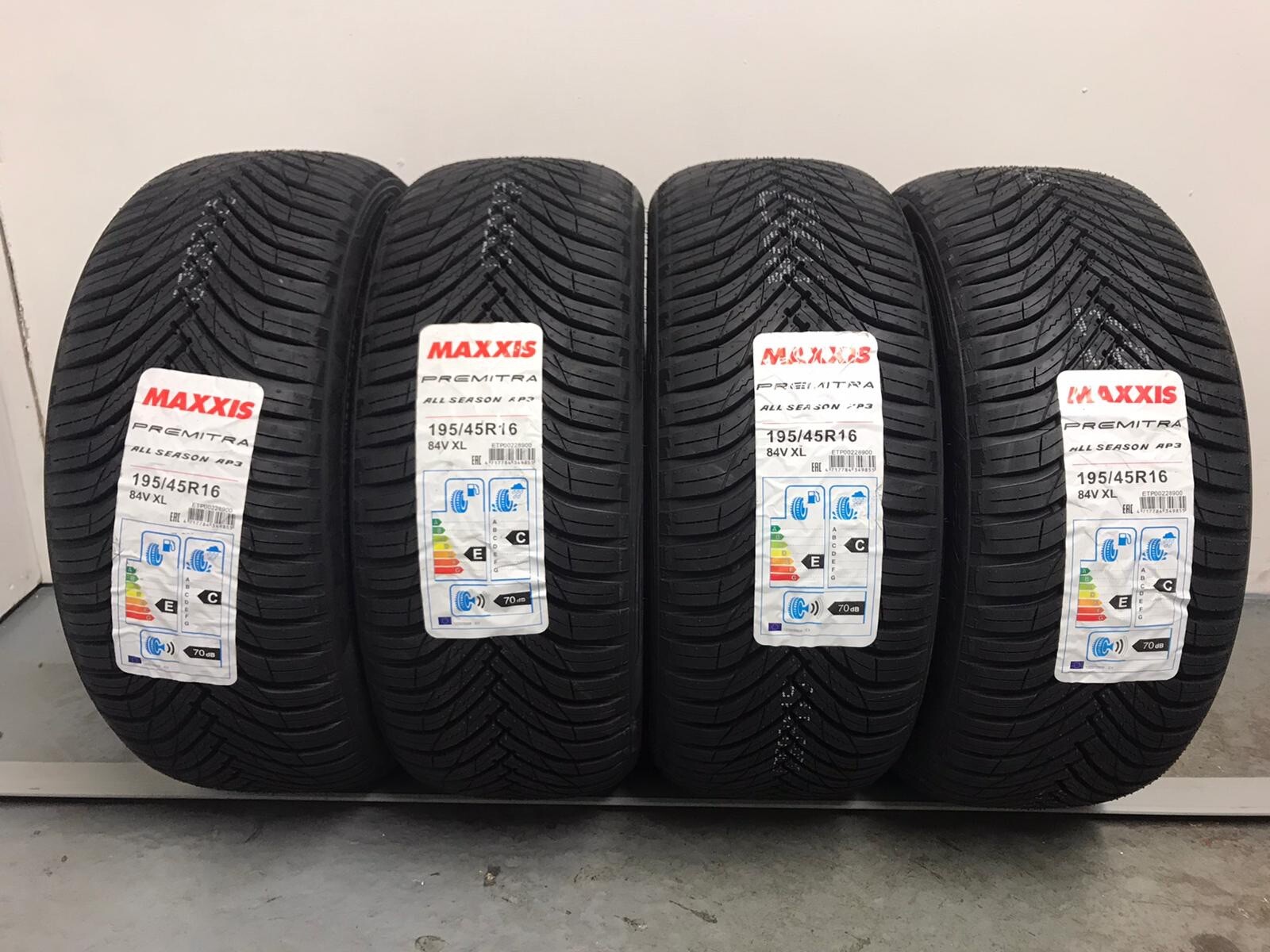 4 x 195/45 R16 Maxxis Premitra All Season AP3 84V XL 195 45 16 - FOUR ...