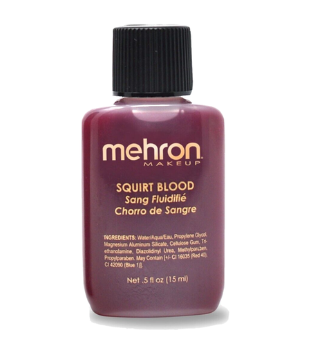 Mehron Fake Blood Squirt Blood -Bright Arterial SPFX- .5oz- Zombie FX ...