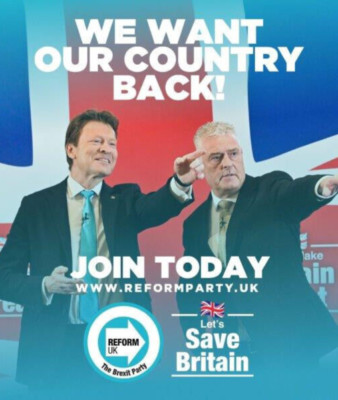 Reform U.K (The Brexit Party) campaign poster 3 - 8" x 12" | eBay UK