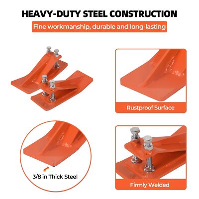 2Pcs Tractor Bucket Ski Edge Tamer Skid Protector Snow Leaf Removal ...