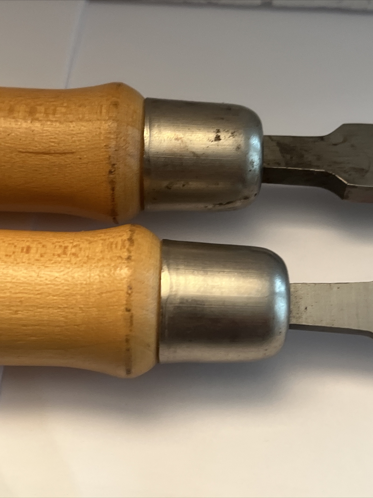 2 VINTAGE GREENLEE GREEN LEE TURNING CHISEL CHISELS 17” Wood Working ...