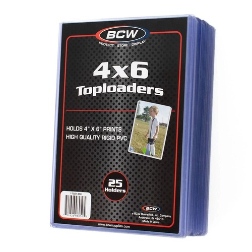 25 BCW 4x6 Toploaders Postcard & Photo Rigid Plastic Holders Top Load ...
